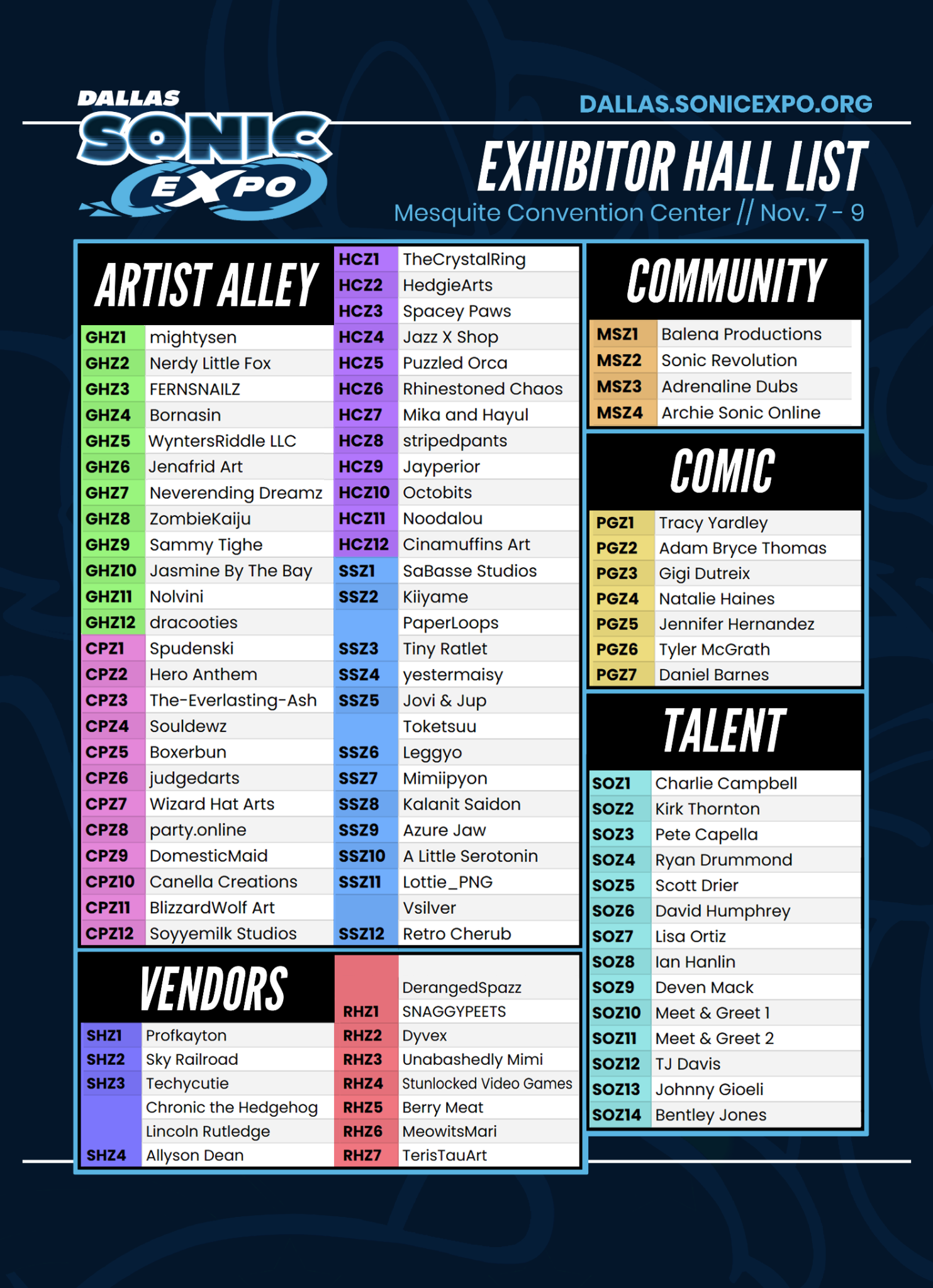 Schedule - Sonic EXPO Dallas